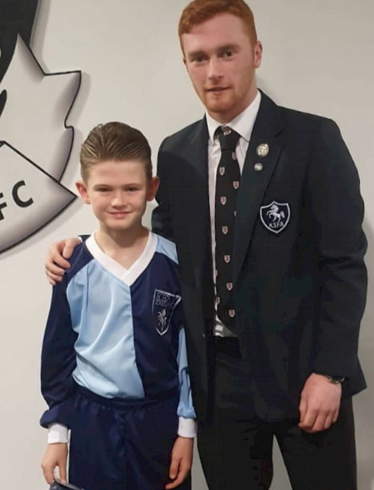 The U11's Receive Their Ties from Jack Beerling - Kent Schools' FA